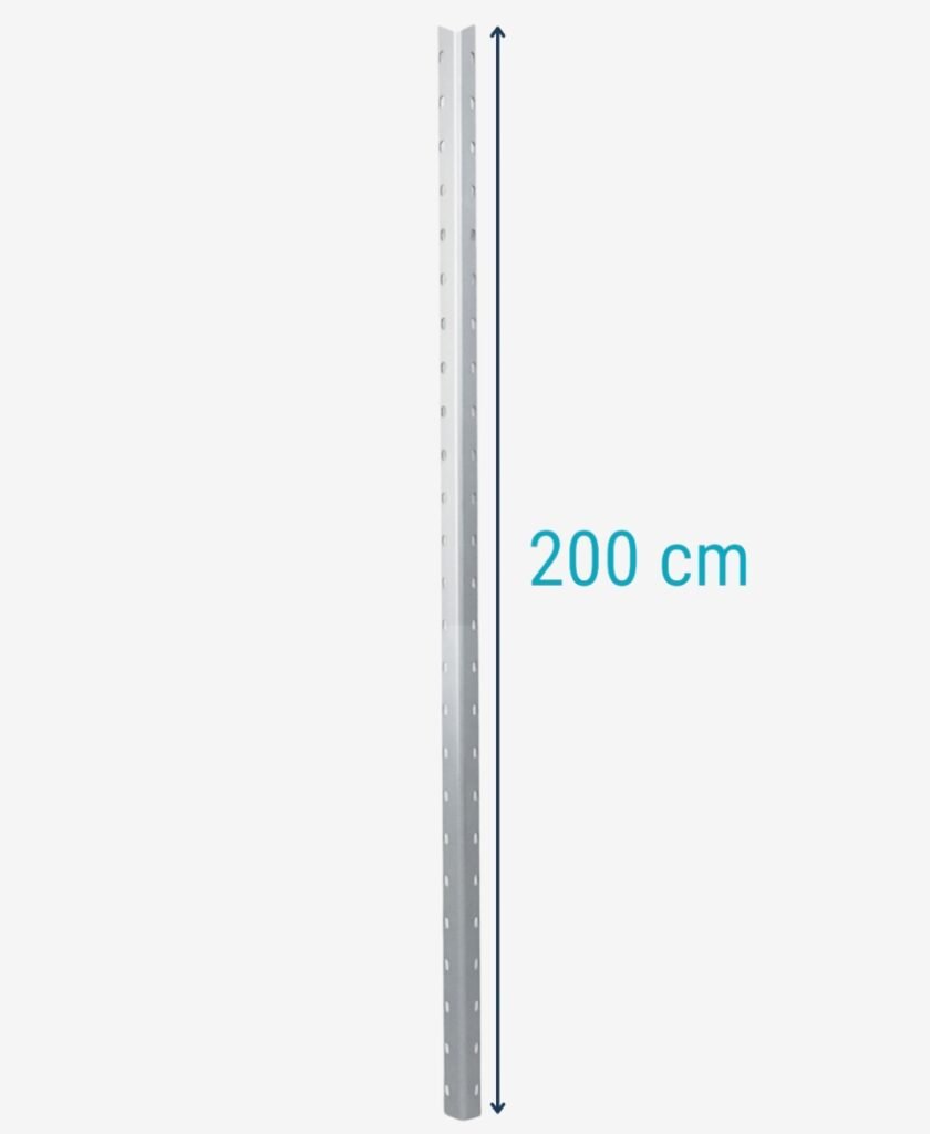 Poste Metálico Resistente para Anaquel 200 cm | Poste Metálico Cal. 18 ...